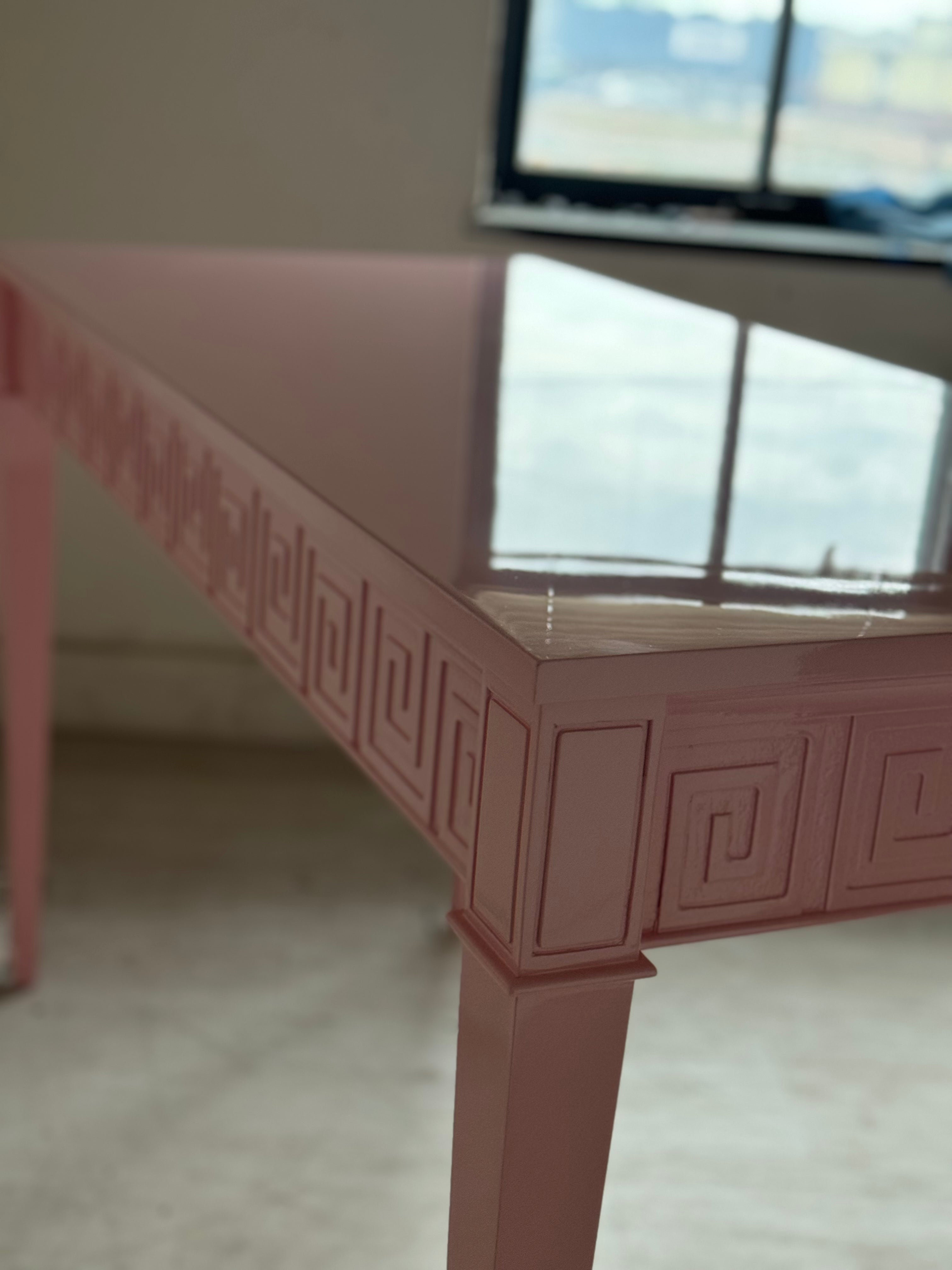 Athens Console Table With Greek Key Details