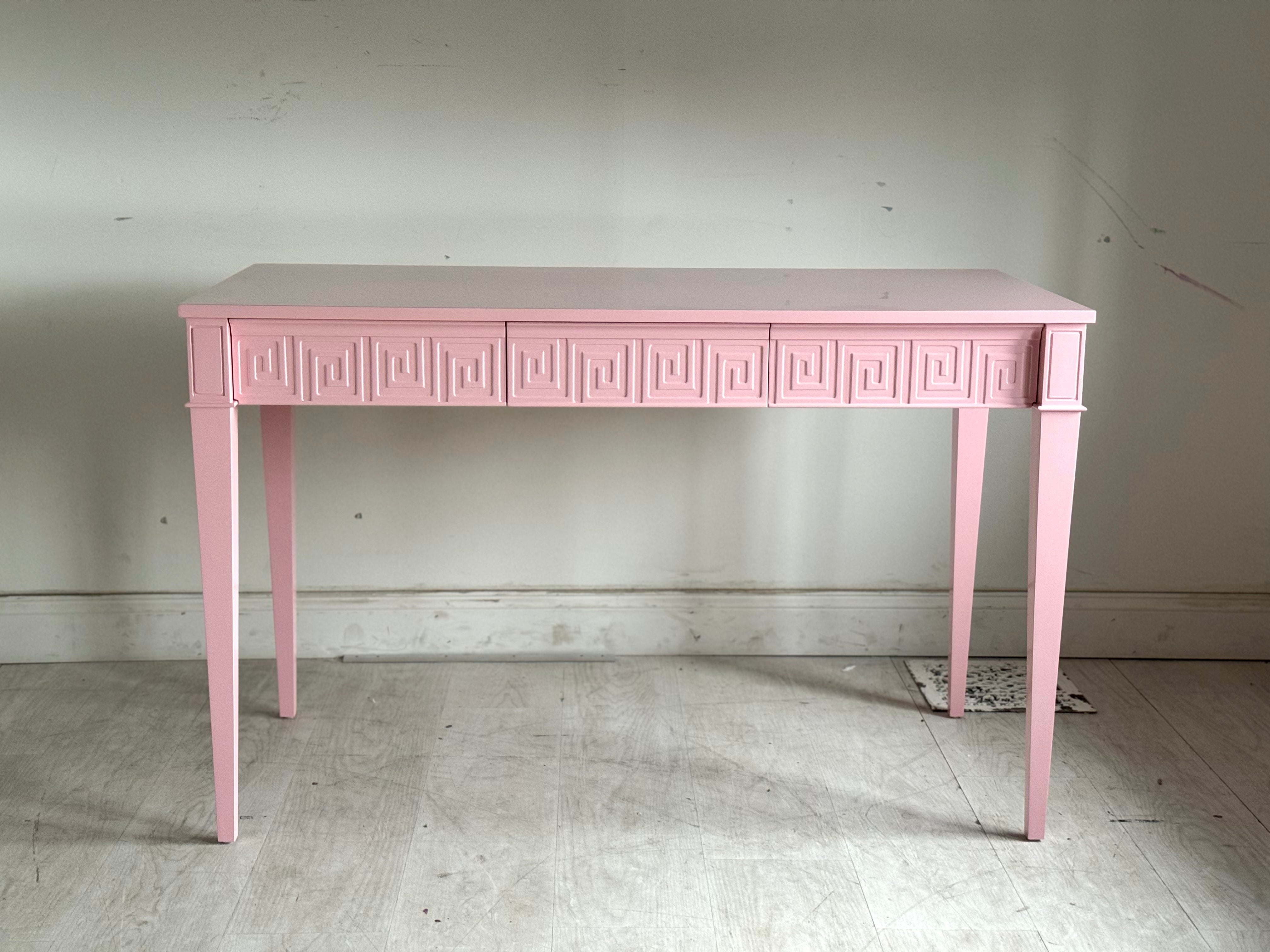 Athens Console Table With Greek Key Details