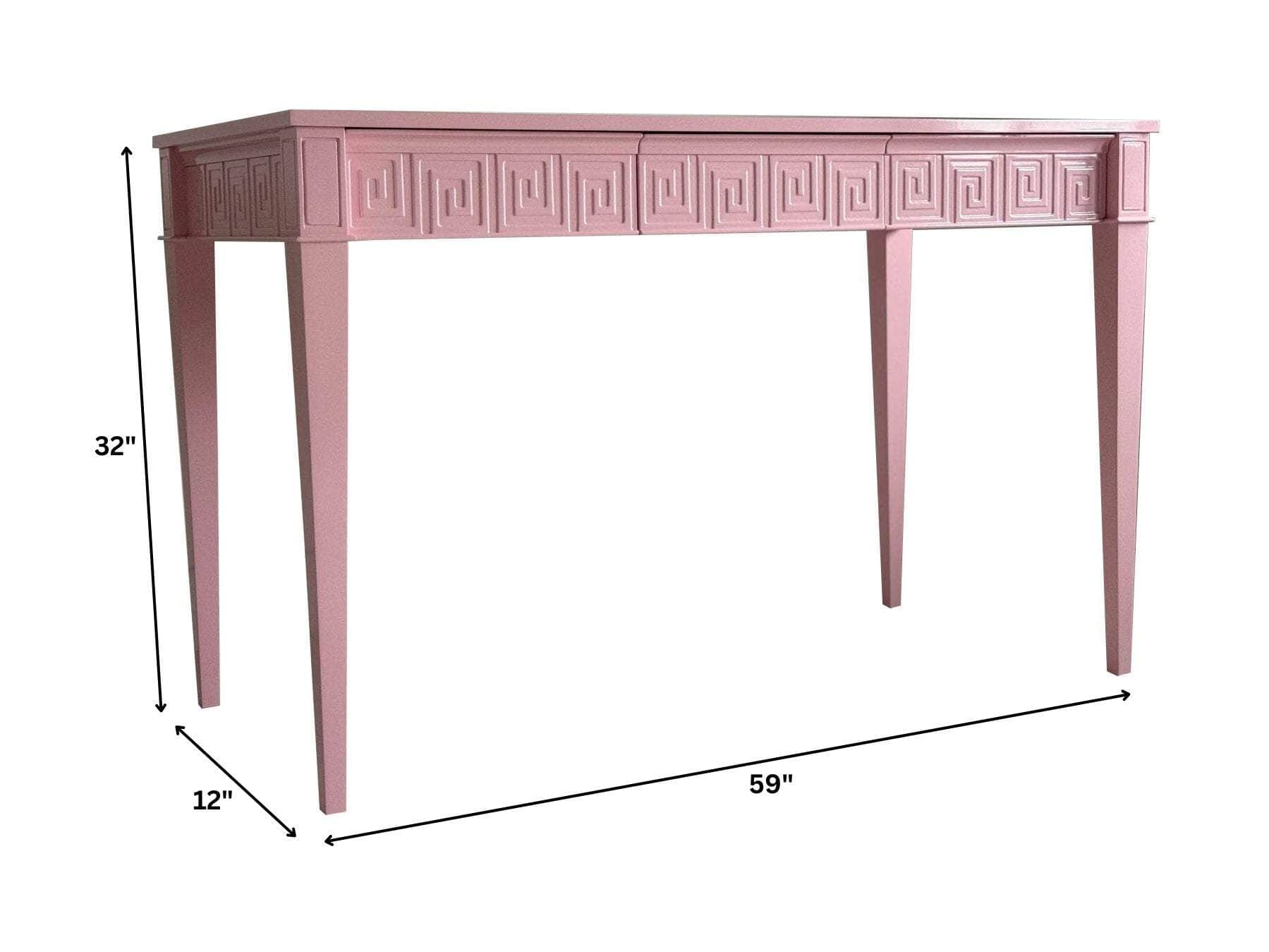 Athens Console Table With Greek Key Details