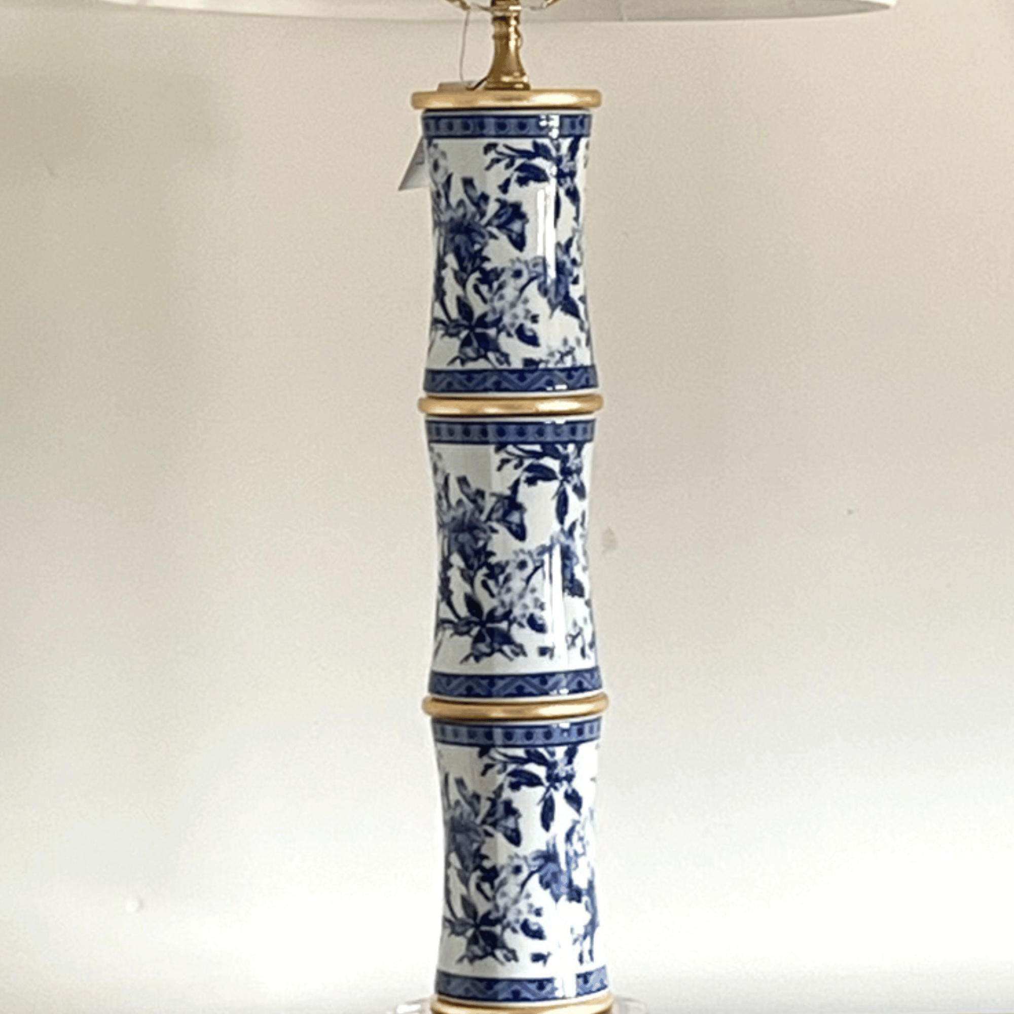 Blue And White Porcelain Bamboo Lamp | The Resplendent Crow