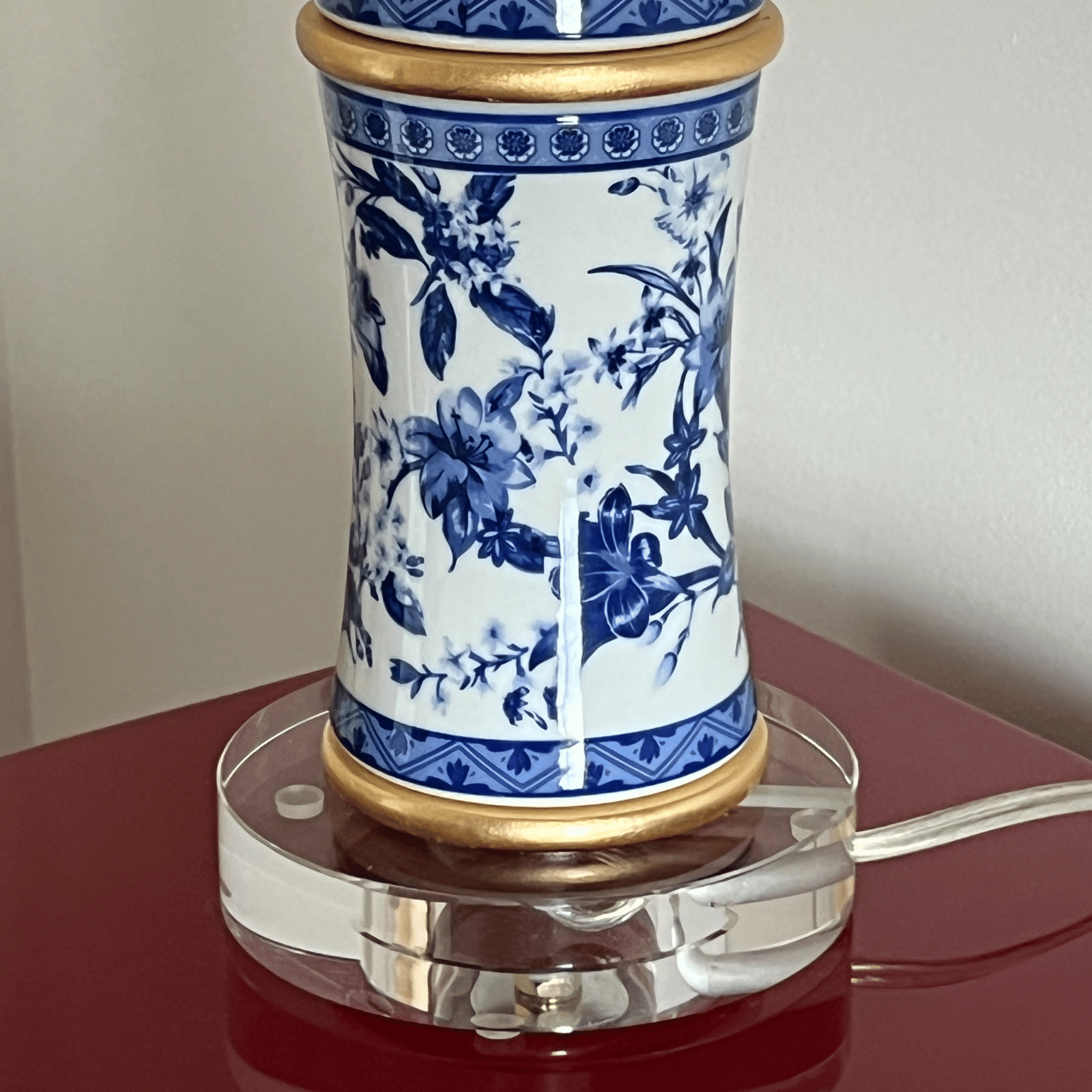 Blue And White Porcelain Bamboo Lamp | The Resplendent Crow