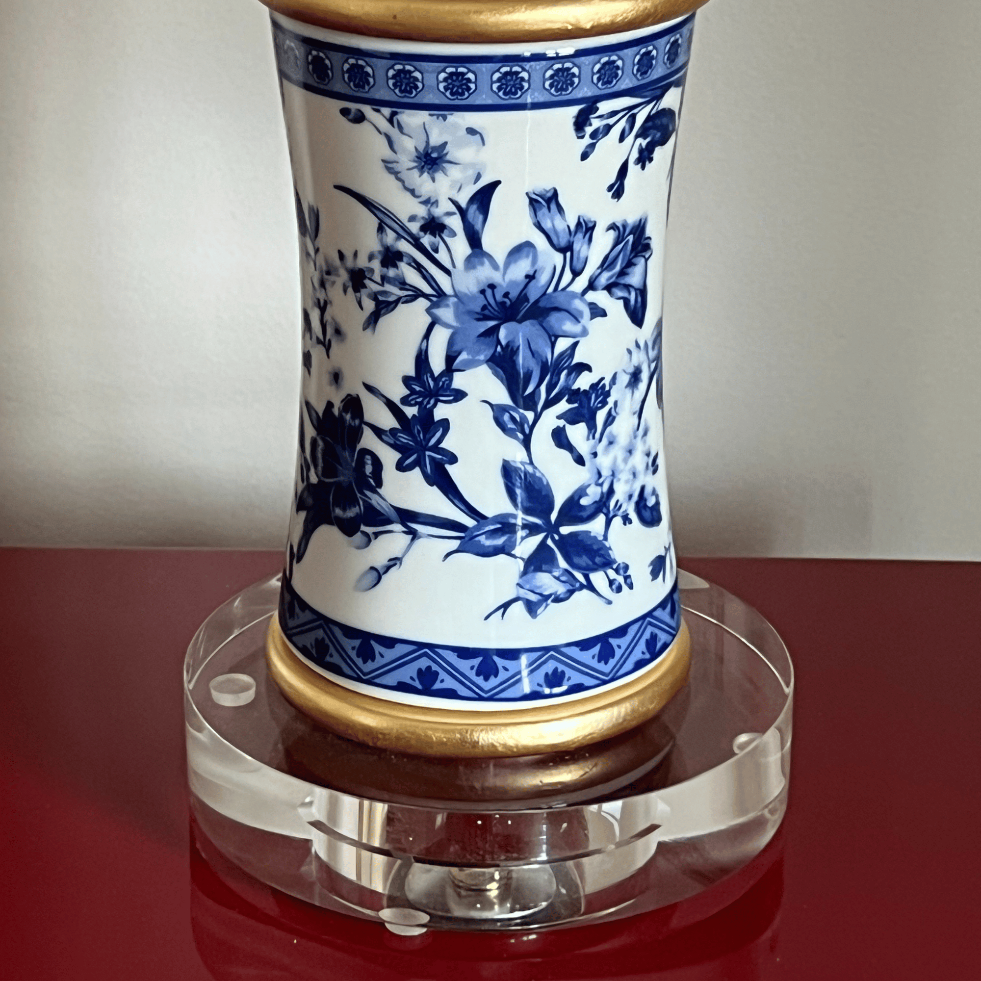 Blue And White Porcelain Bamboo Lamp | The Resplendent Crow