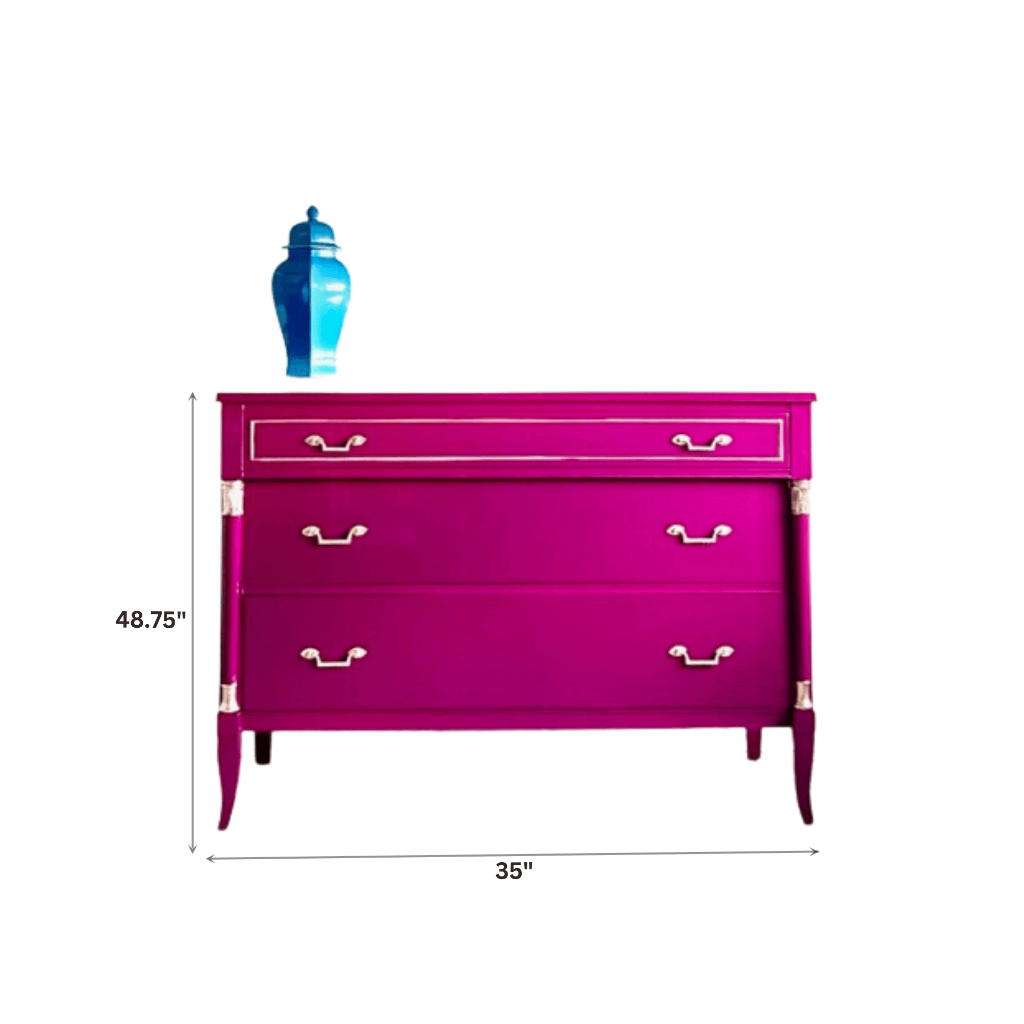 Rway 3 Drawer Chest in Ruby | The Resplendent Crow