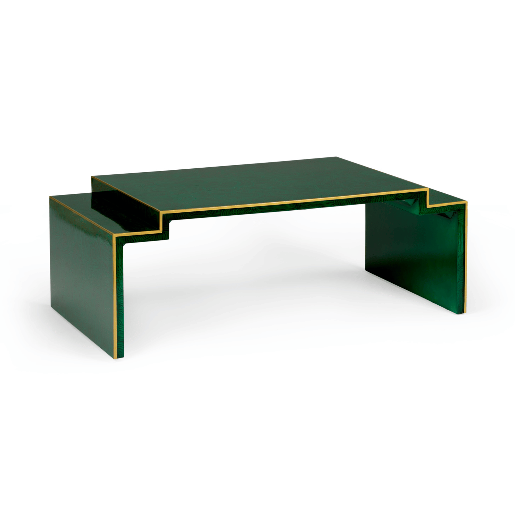 Faux Malachite Coffee Table | The Resplendent Crow