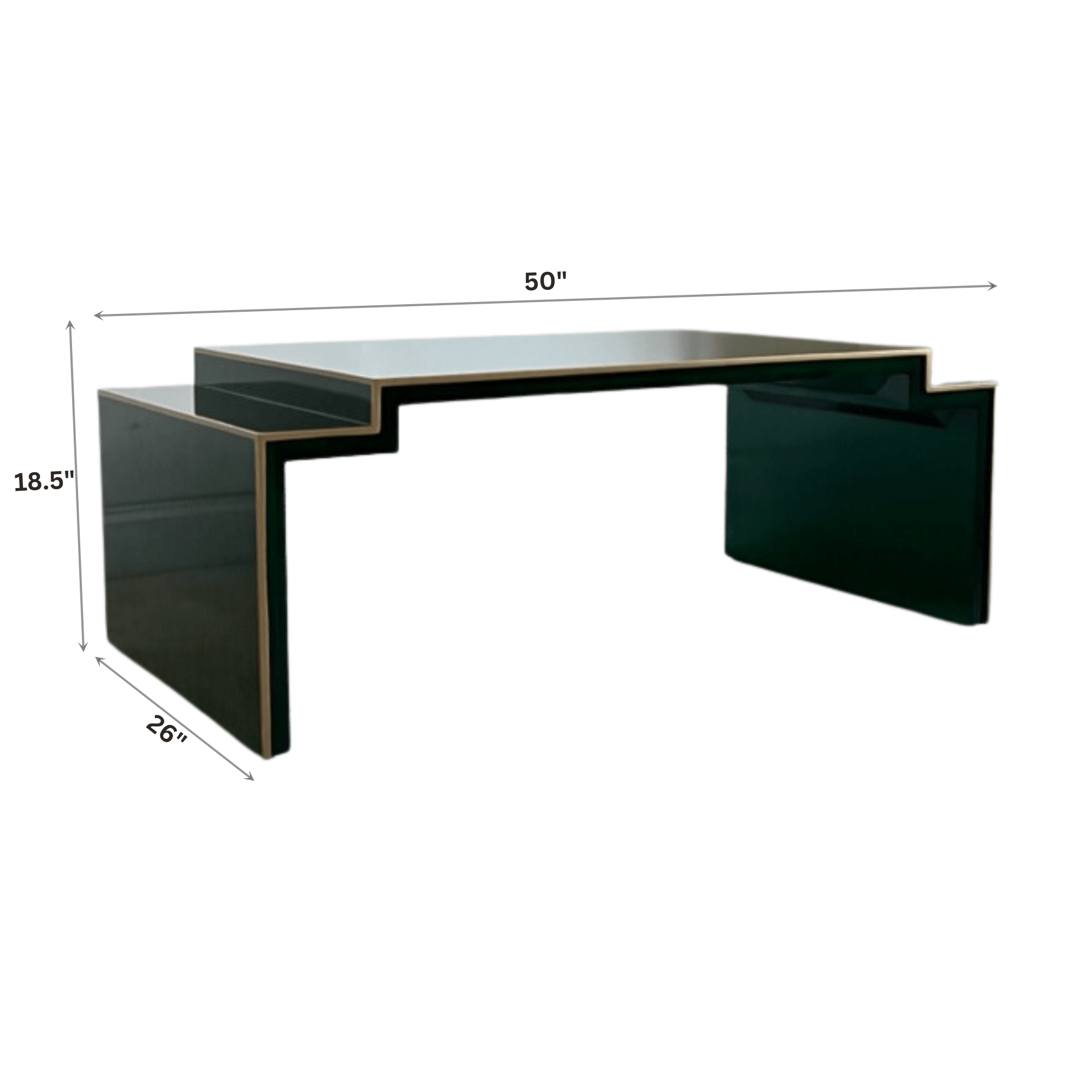 Faux Malachite Coffee Table | The Resplendent Crow