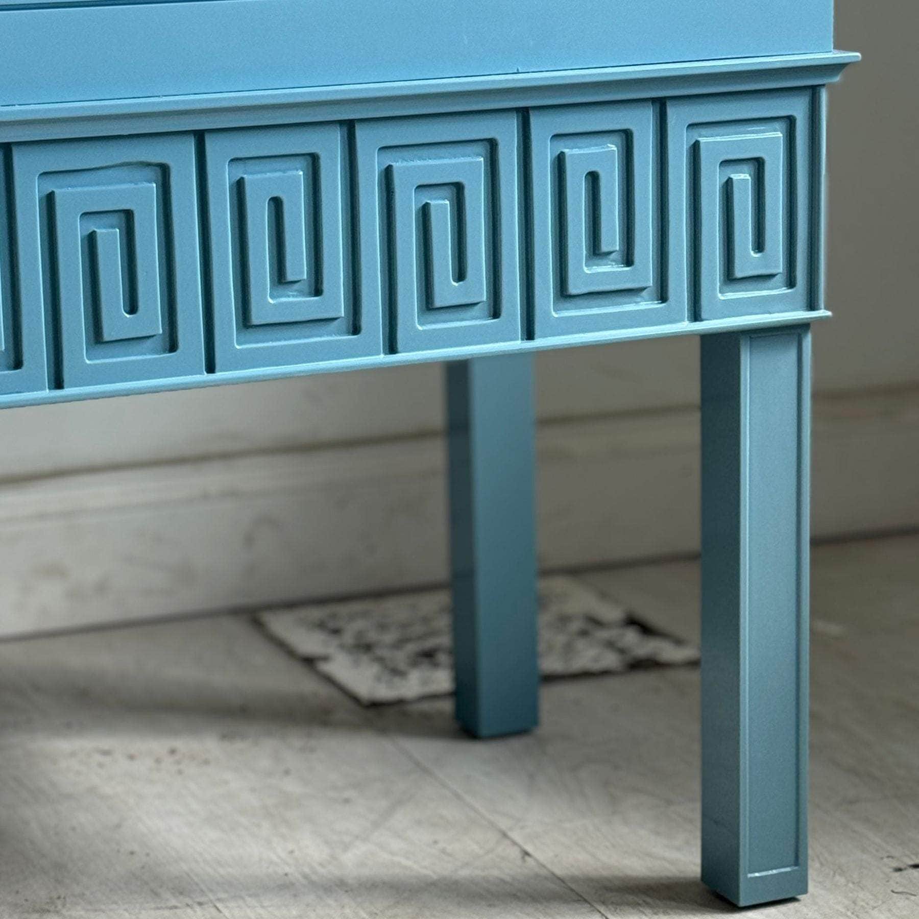 Athens Etagere Cabinet w/ Greek Key Details - Custom Lacquered