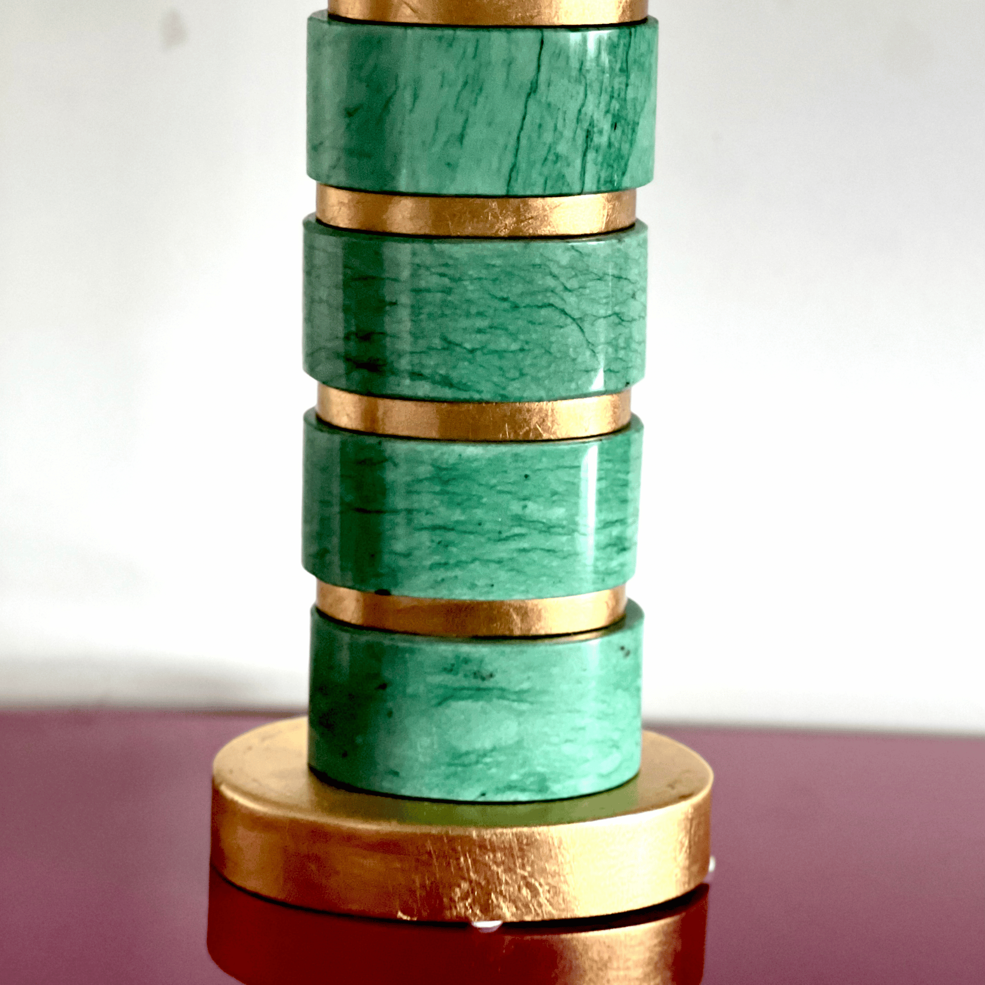 Emerald Green Jade Oval Lamp | The Resplendent Crow