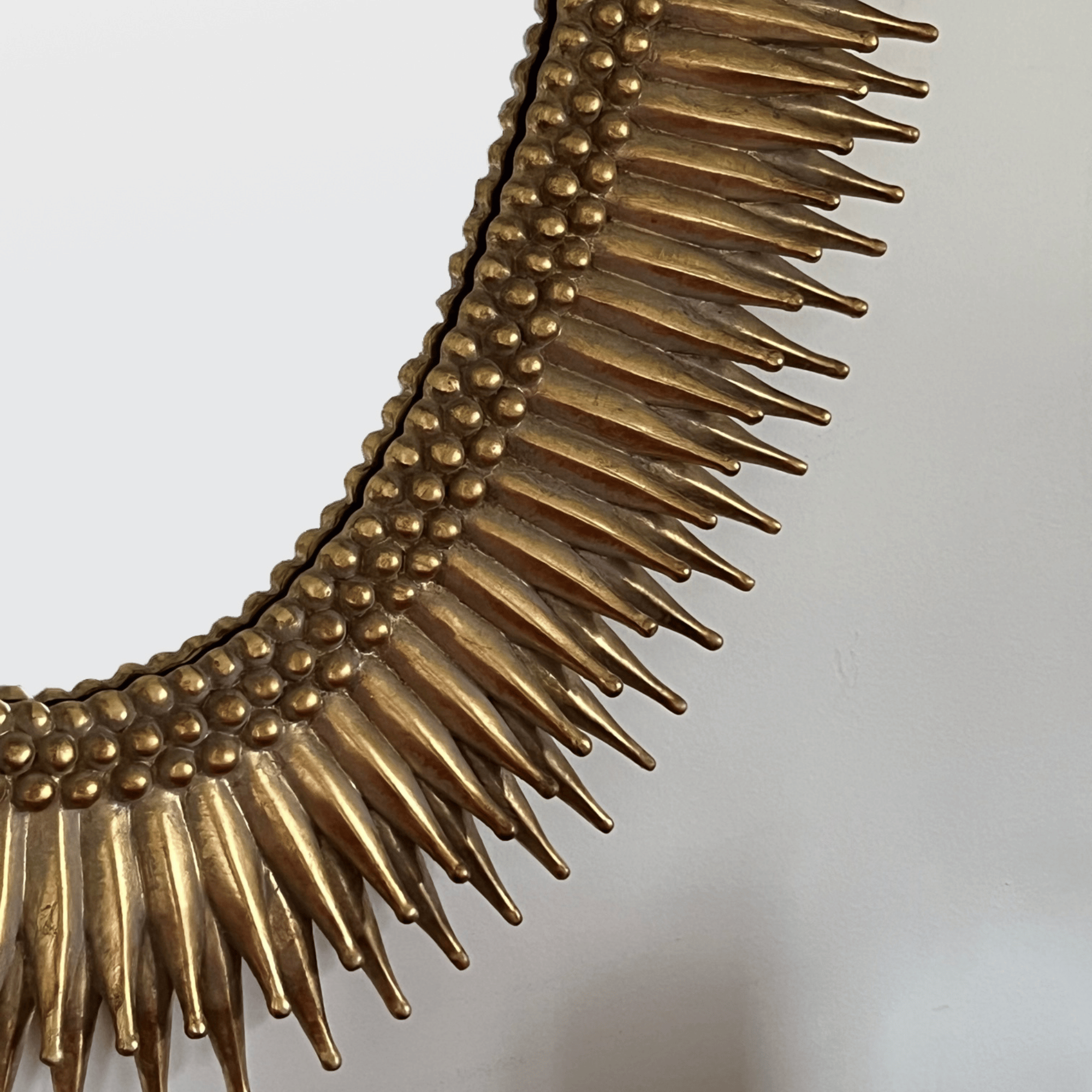 Gold Leaf Oval Mirror - The Resplendent Crow