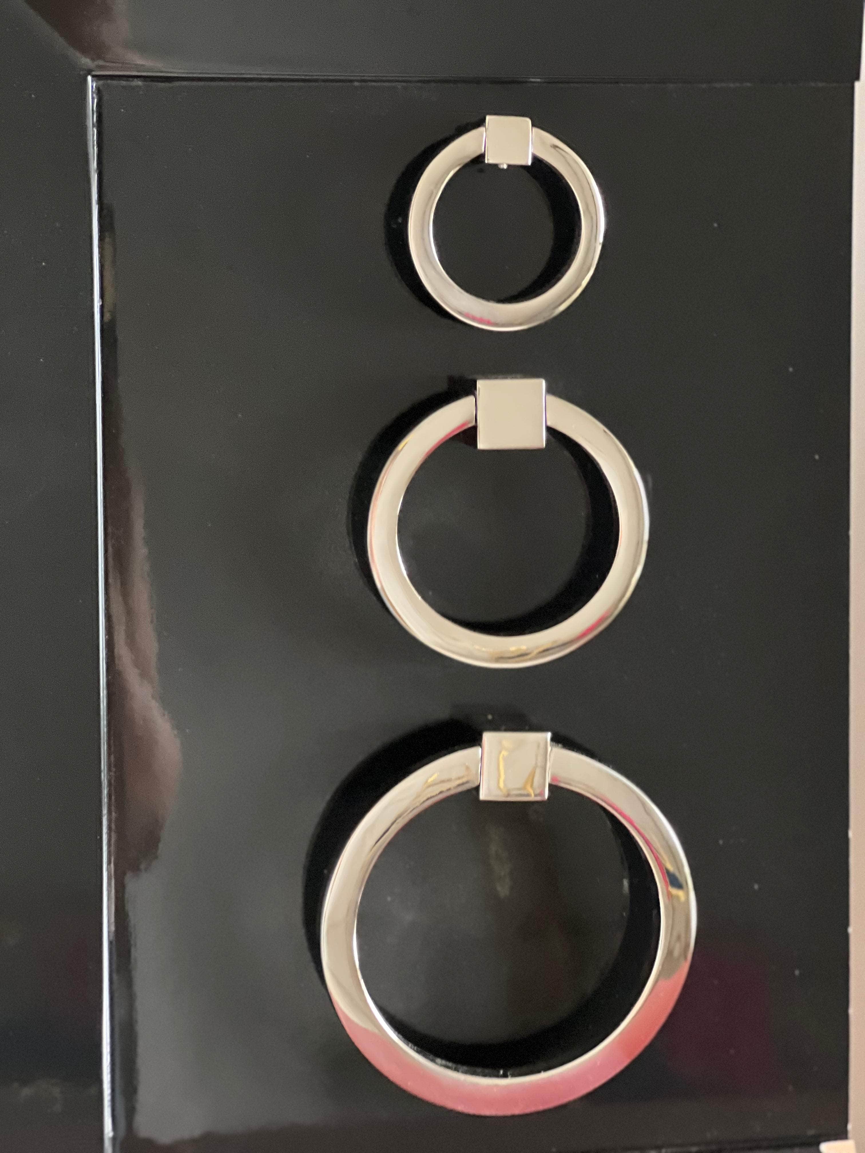 Round Ring Pulls Polished Nickel | The Resplendent Crow