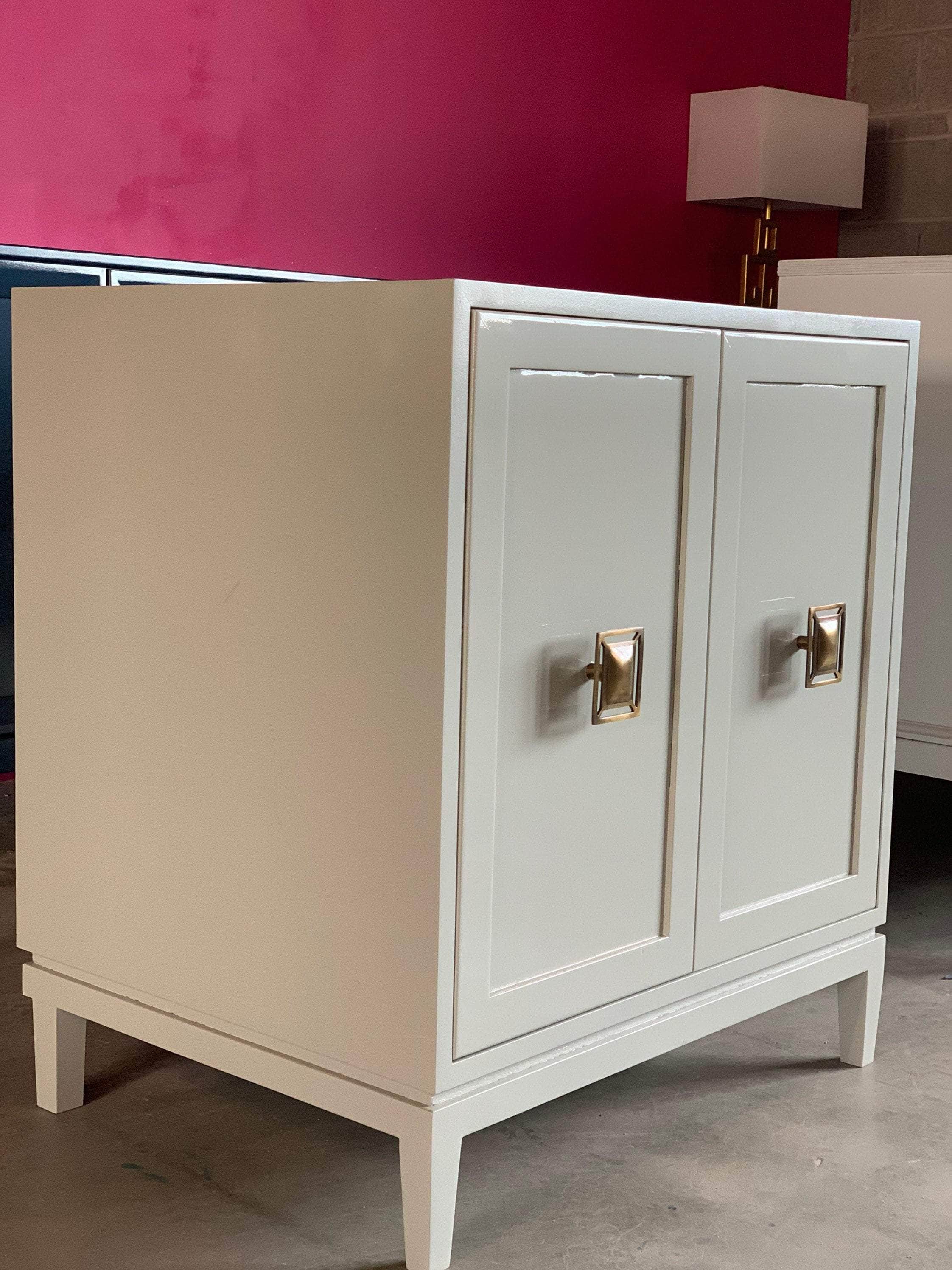 Powder Room Vanity - Custom Lacquered | The Resplendent Crow