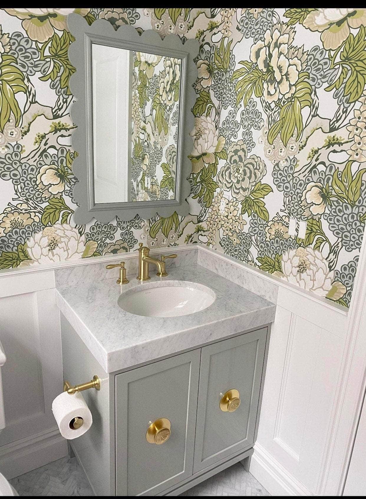 Powder Room Vanity - Custom Lacquered | The Resplendent Crow