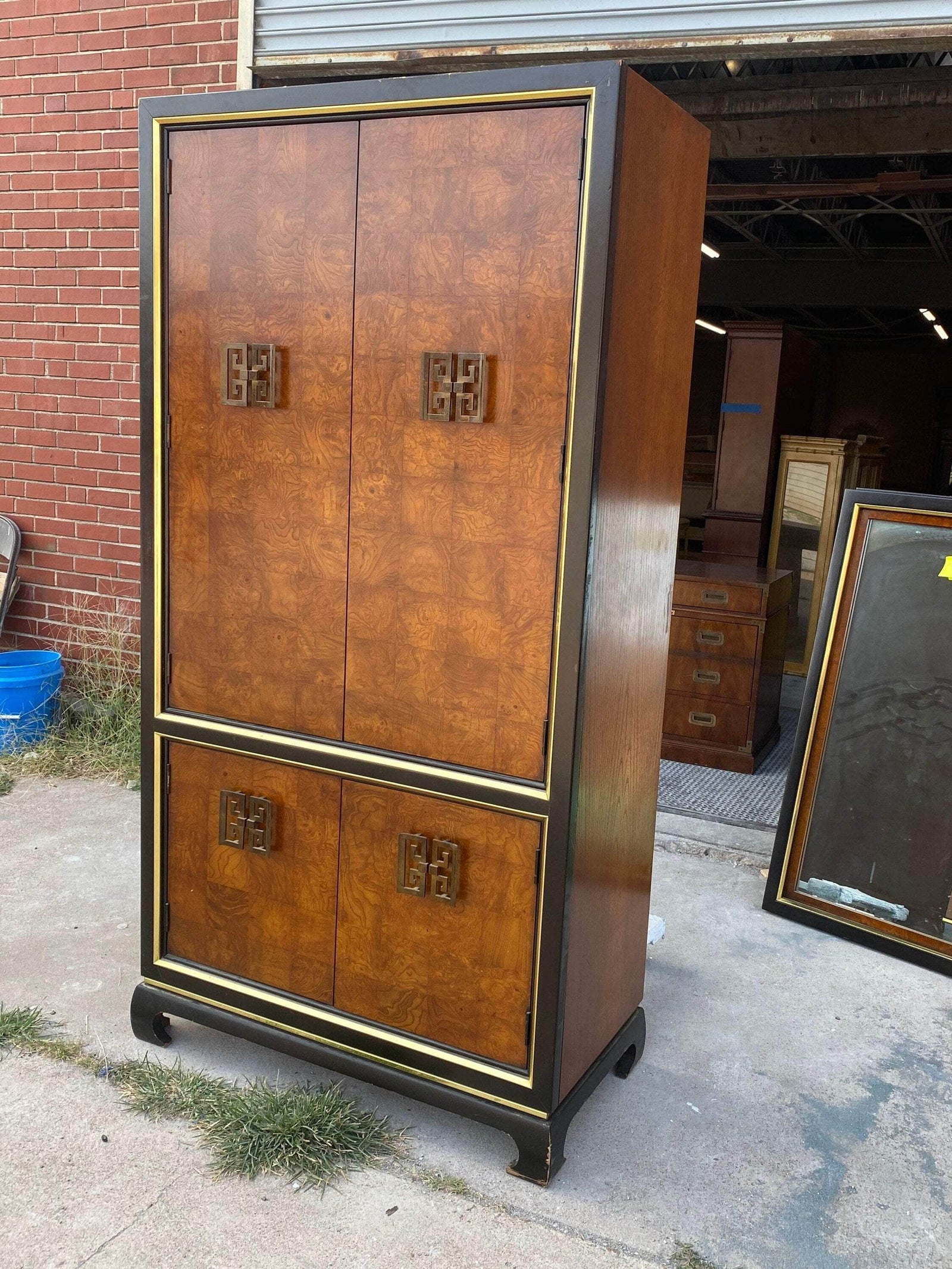 Vintage Asian style Armoire Lacquered